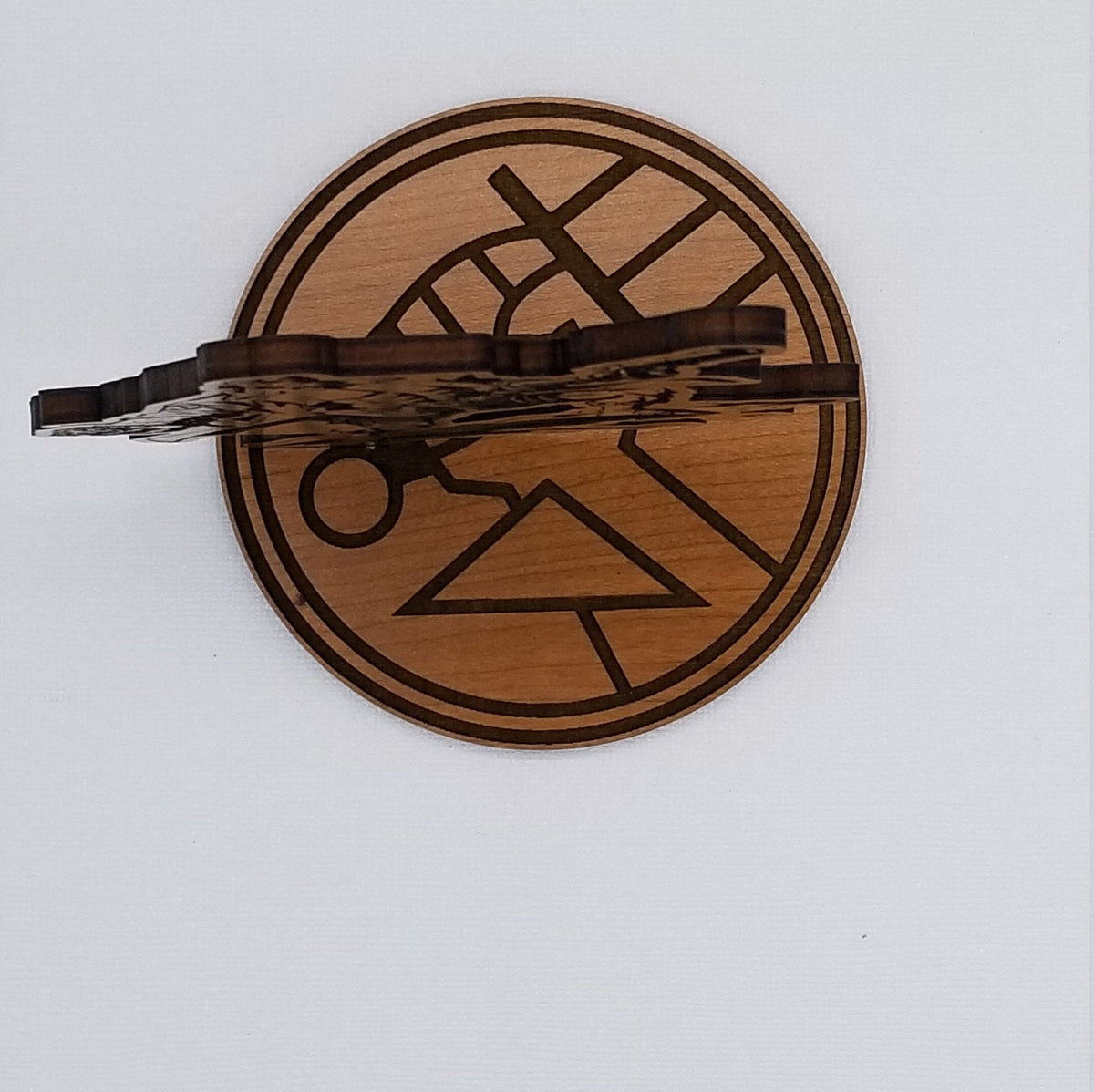 Hellboy cherry wood sign with bprd base – Altered Goods