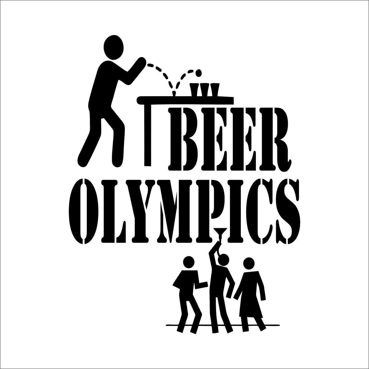 beer olympics stick figure drinking games svg dxf pdf corel draw files ...